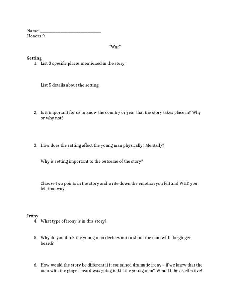 War Discussion Questions | PDF
