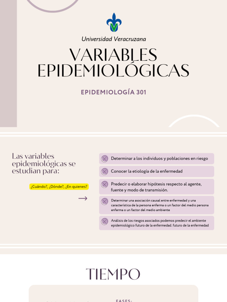 Variables Epidemiológicas | PDF | Epidemiología | Hombre