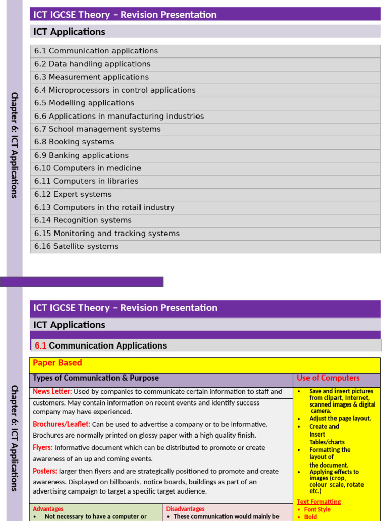 ICT IGCSE Applications Revision Guide | PDF | Simulation | Educational ...
