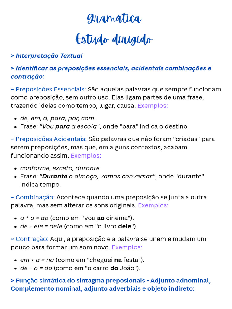 Resumo Dos Pontos Principais de Gramatica - Capitulo. 22 e 23 PDF | PDF | Advérbio | Substantivo