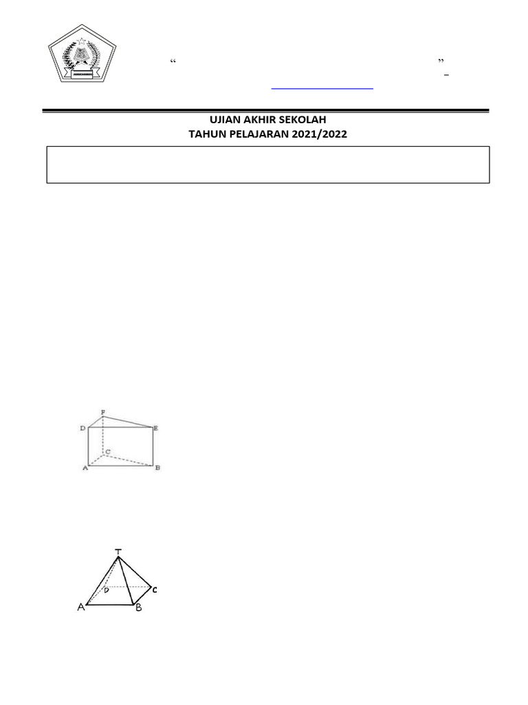 Soal Uas MTK 2021-2022 | PDF