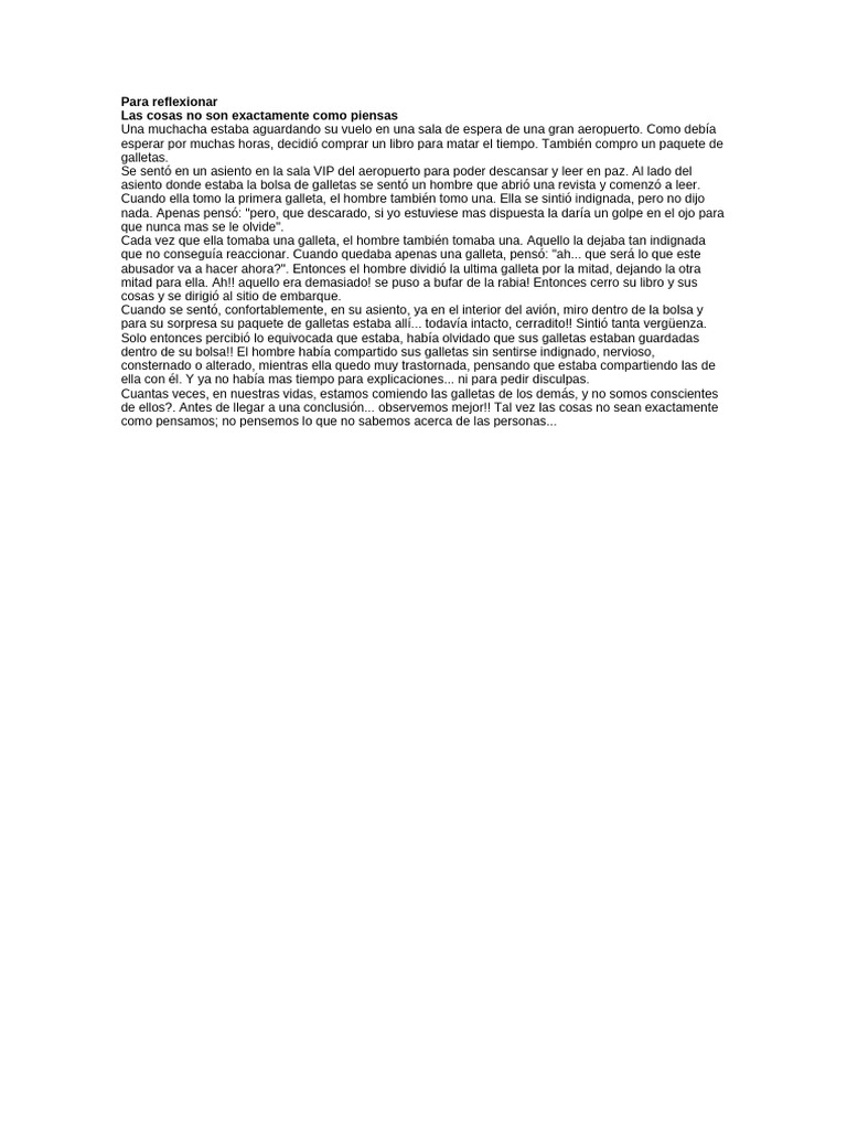 Para Reflexionar | PDF