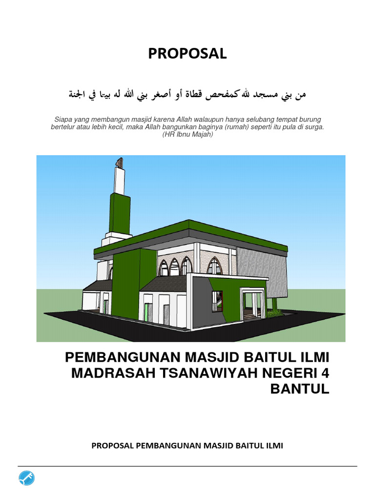 Proposal Pembangunan Masjid Baitul Ilmi | PDF