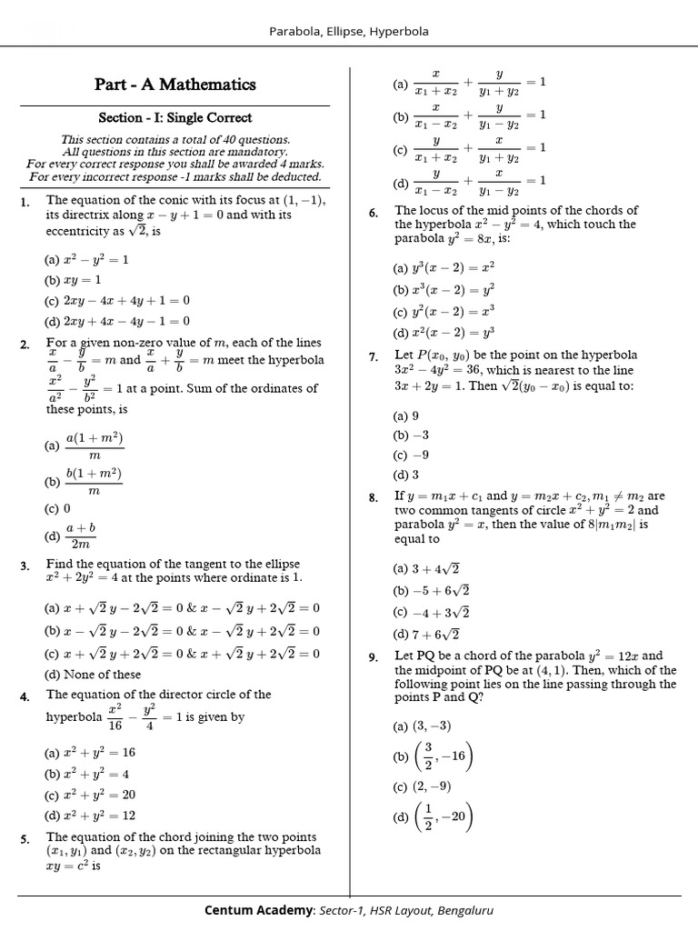 Chord Equation Of Ellipse 2x 5y 20 Pdf Ellipse Euclid