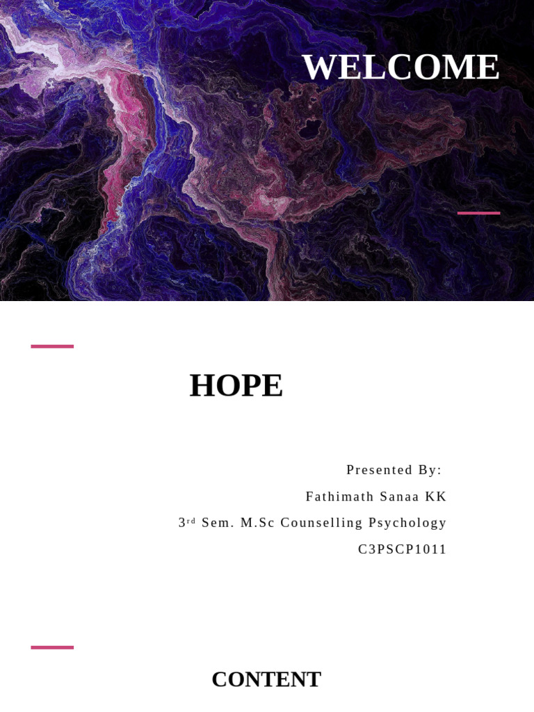 Understanding Hope in Psychology | PDF | Hope | Goal