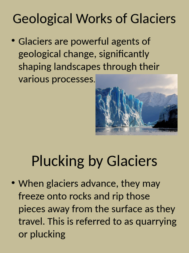 Geological Works of Glaciers | PDF