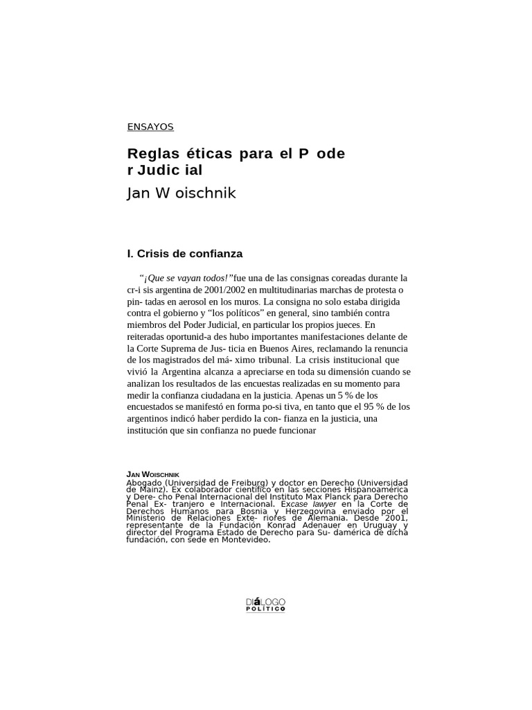 Reglas Éticas para El Poder Judicial PDF | PDF | Juez | Judicaturas