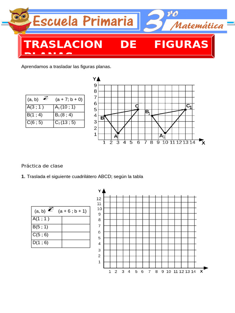 Fichas Trasladar Figuras | PDF | Geometría Elemental | Geometría euclidiana