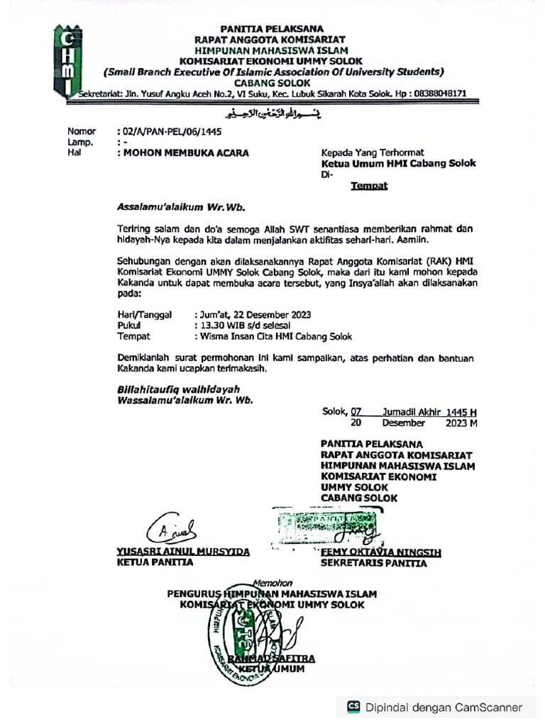 Mohon Membuka Acara | PDF