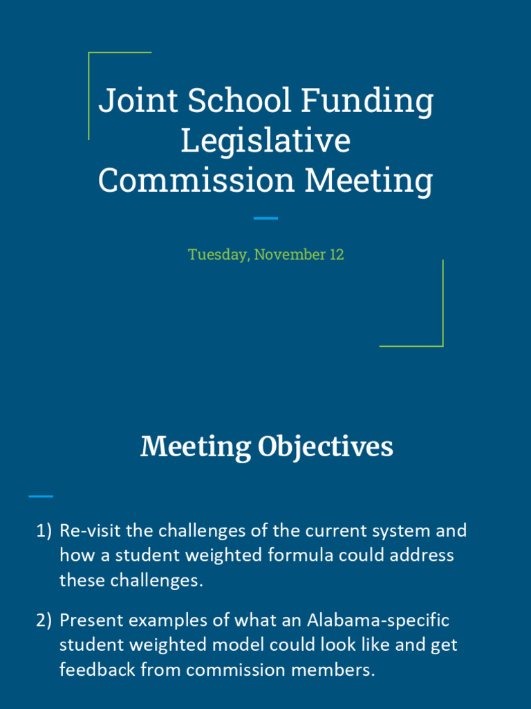 Alabama Student Funding Reform Discussion | PDF | Accountability | Poverty