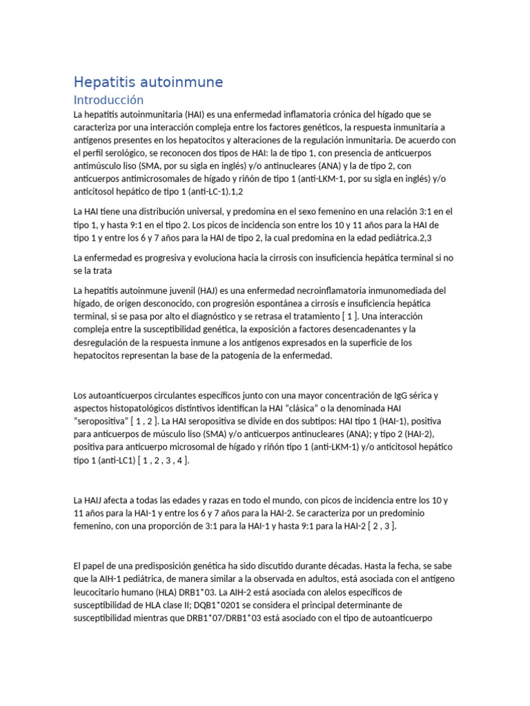 Hepatitis Autoinmune | PDF | Hepatitis | Cirrosis