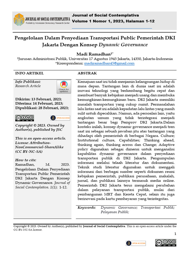 1-12 Pengelolaan Dalam Penyediaan Transportasi Public Pemerintah DKI ... 1-12 Pengelolaan Dalam Penyediaan Transportasi Public Pemerintah DKI ...