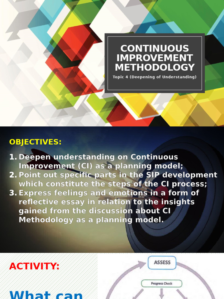 Topic 4 CI Methodology - Deepening of Understanding | PDF