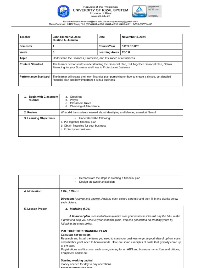 Understanding Finances, Protection and Insurance of A Business - Emmer ...