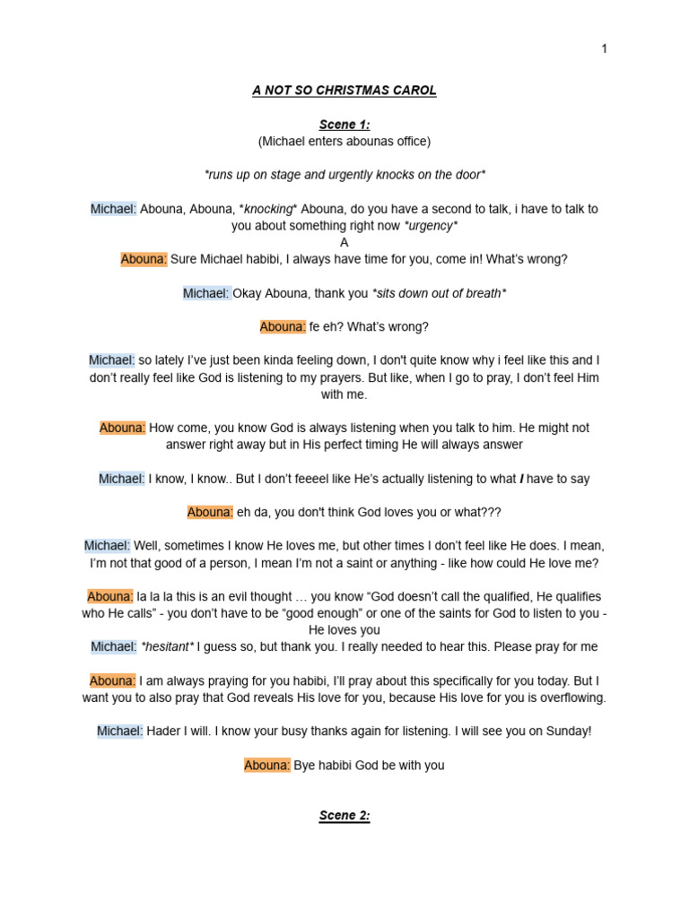 Christmas Market Play Script | PDF | Michael (Archangel) | Moses