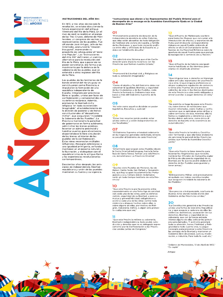 Instrucciones Del Año Xiii Artículos | PDF