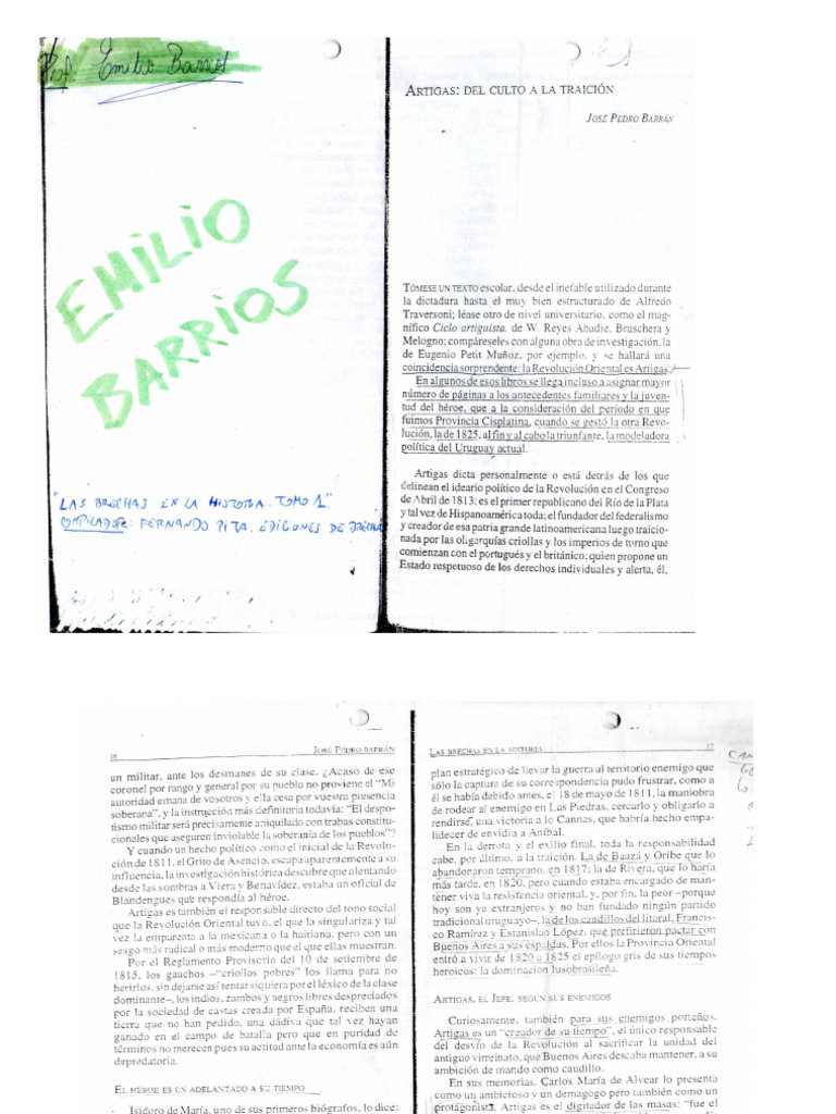 Artigas Del Culto A La Traición | PDF Artigas Del Culto A La Traición | PDF