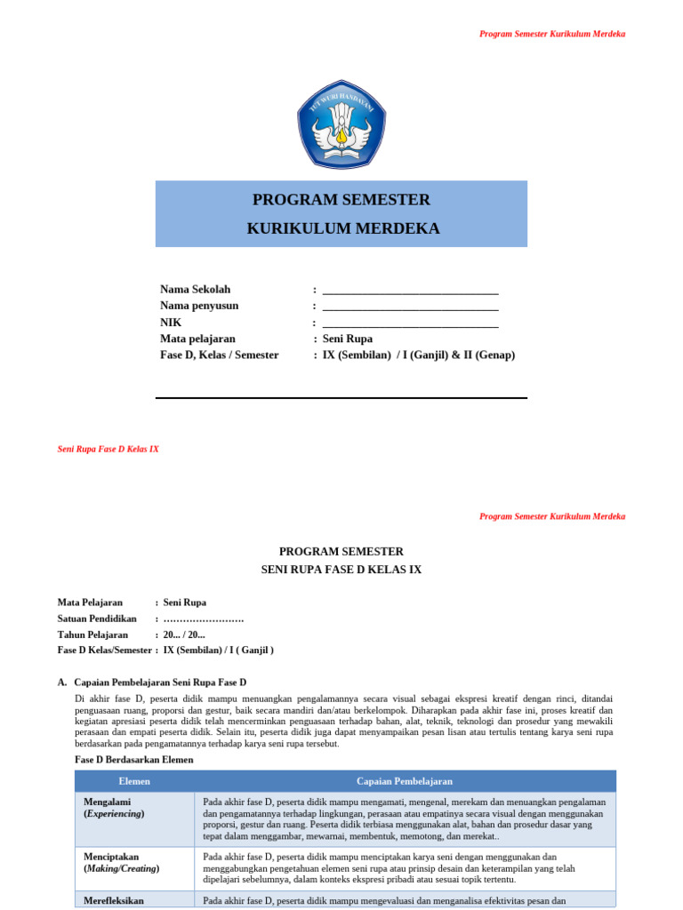 Promes Kurikulum Merdeka | PDF | Komputer