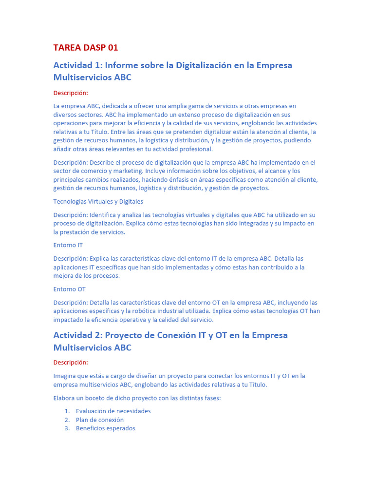 Tarea Ut1 Dasp | PDF | Business | Logística