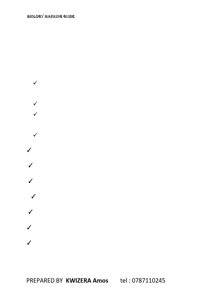 Biology Exam Marking Guide | PDF | Meiosis | Mitosis