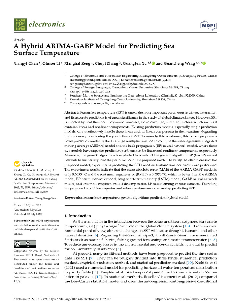electronics-11-02359 | PDF | Artificial Neural Network | Autoregressive ...