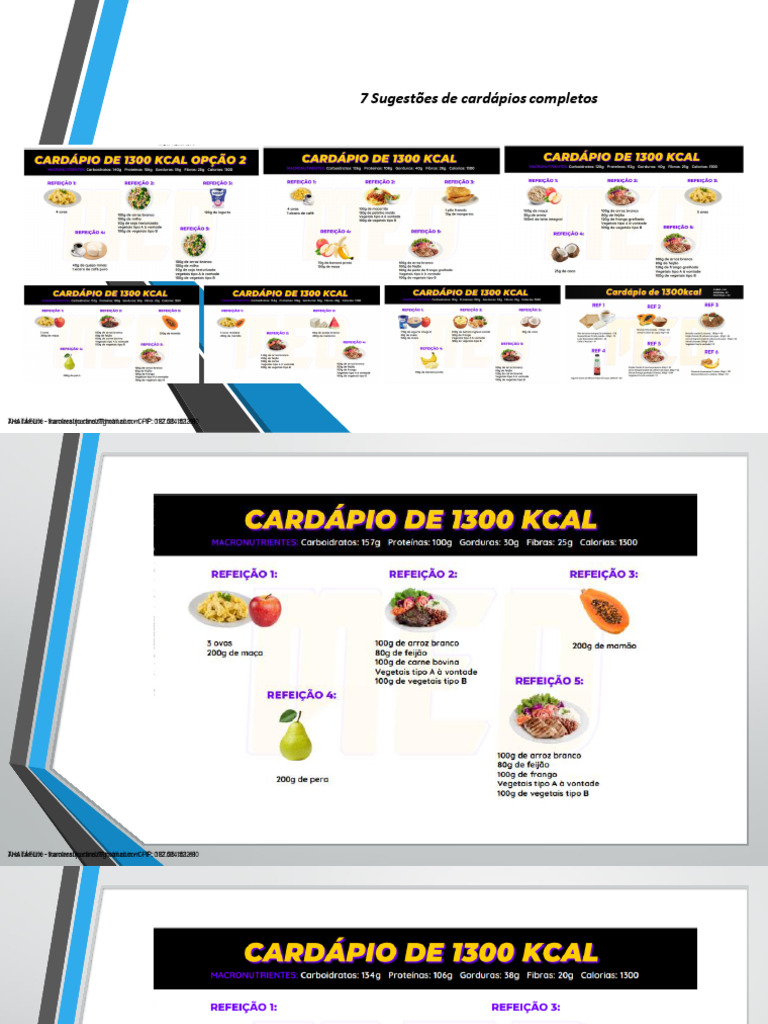 Secar-Definir-7-Cardapios (1) BJHH | PDF