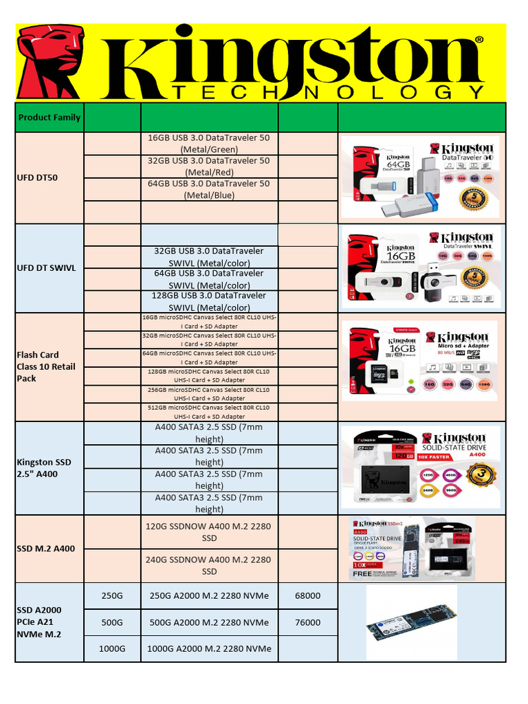 Kingston | PDF | Solid State Drive | Recording Devices