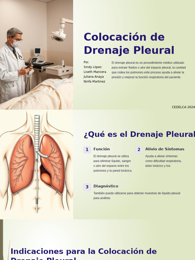 Colocacion de Drenaje Pleural | PDF | Enfermedades y trastornos humanos | Medicina