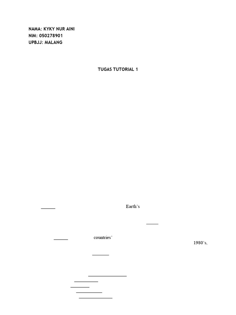 Tugas 1 Reading | PDF | Forests | Deforestation