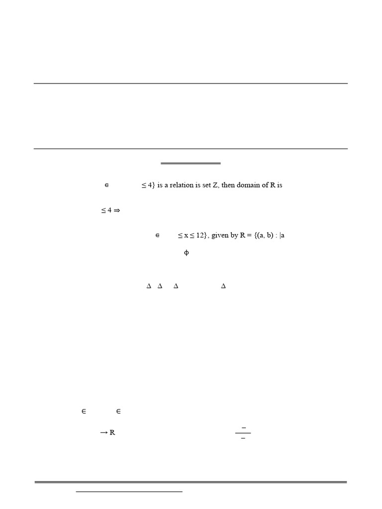 Maths Class Xii Chapter 01 Relations and Functions Practice Paper 01 2024 Answers | PDF ...