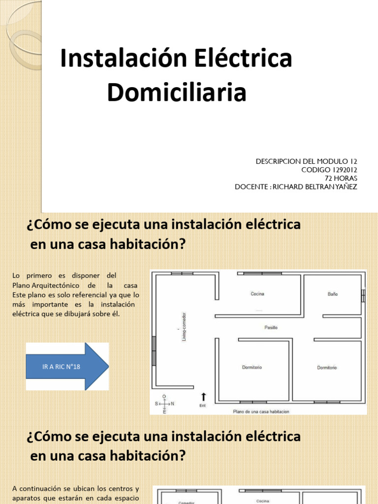 Instalacion Electrica Domiciliaria | PDF | Red eléctrica | Cableado eléctrico