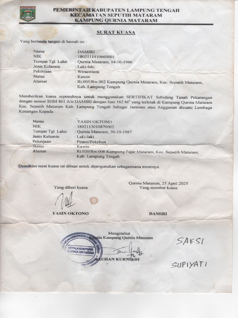 Surat Kuasa | PDF