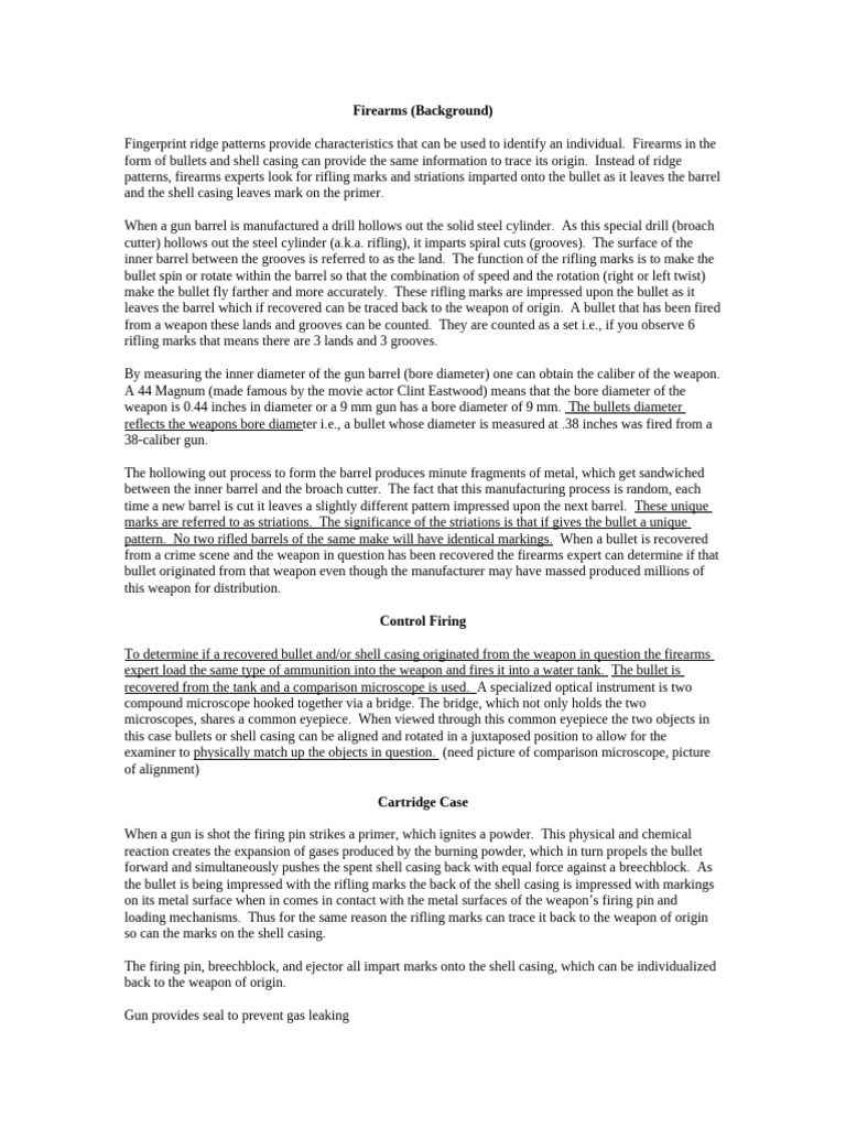 Reading-Firearms Background | PDF | Cartridge (Firearms) | Bullet