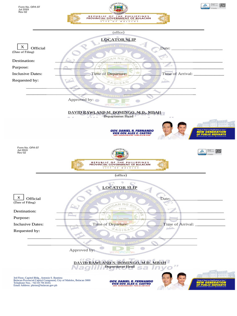Locator Slip FORM | PDF