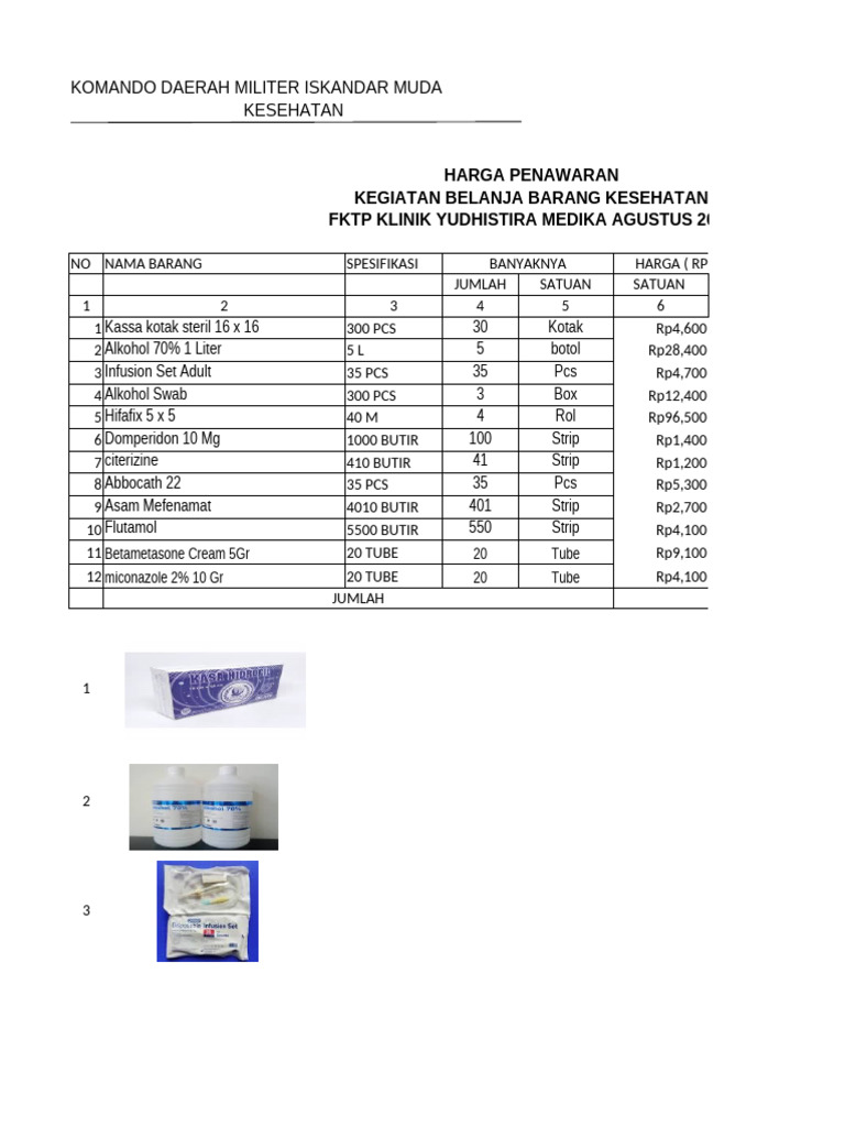 Penawaran Harga (Link Ecatalog) | PDF