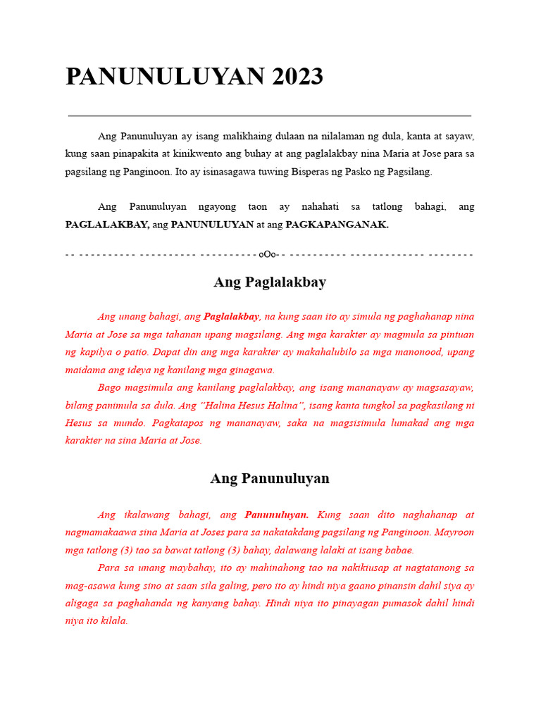 Script PANUNULUYAN | PDF