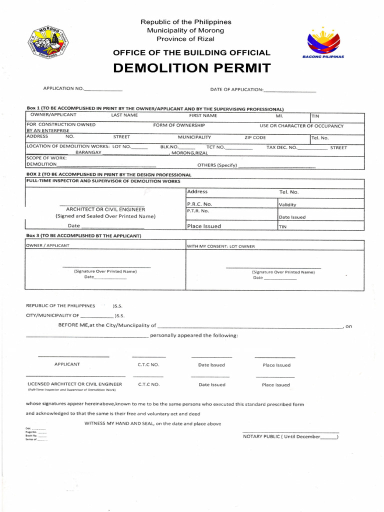 Demolition Permit 2024 PDF | PDF