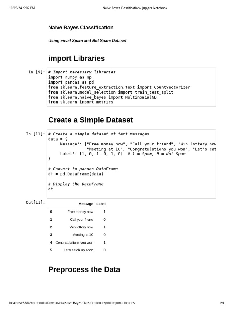 Naive Bayes Classification Jupyter Notebook Pdf Accuracy And Precision Applied Mathematics