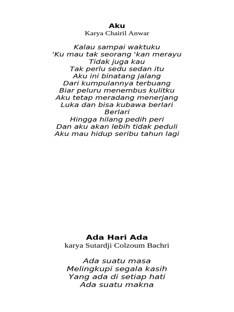 Puisi Hujan Bulan Juni dan Maknanya | PDF | Puisi