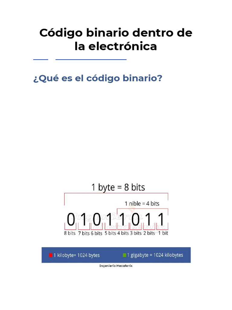 Código Binario Dentro de La Electrónica | PDF | Poco | Arquitectura de Computadores