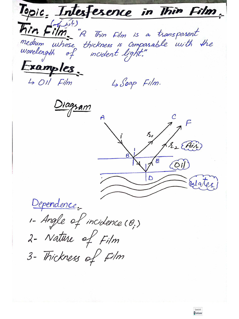 Interference in Thin Film and Newton's Rings. | PDF | Technology & Engineering