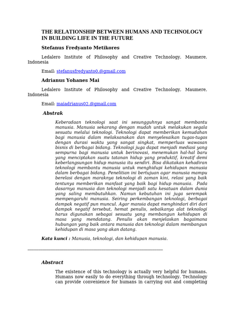 Humans and Technology: Future Synergy | PDF | Human | Privacy