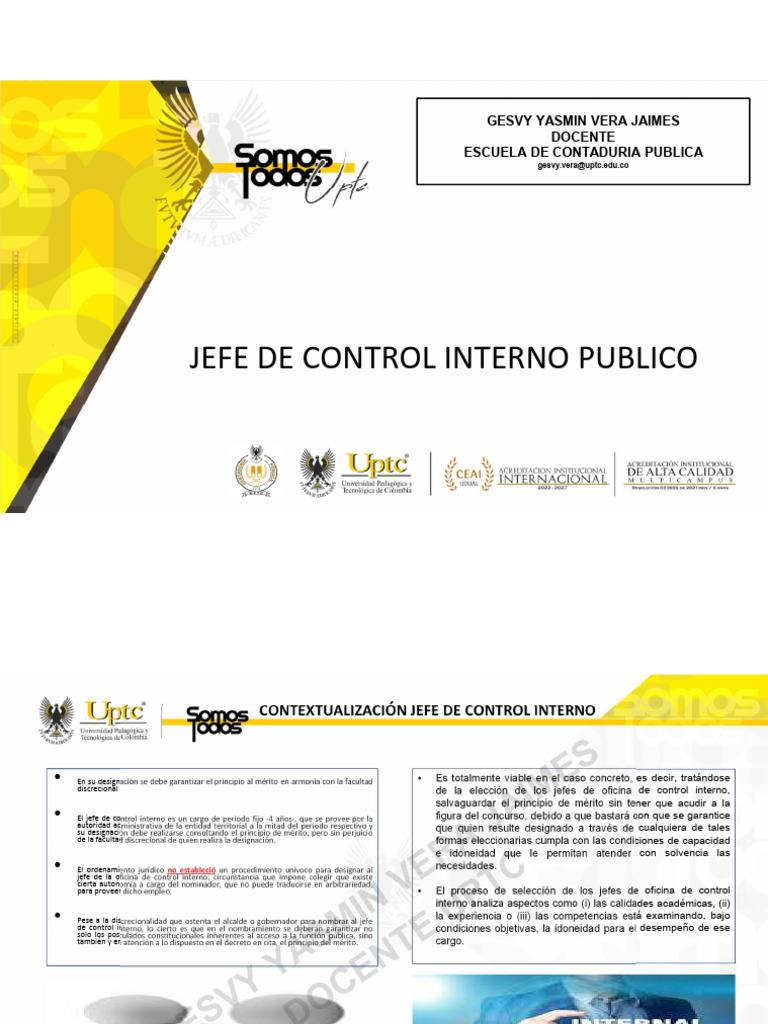 Designación Jefe Control Interno | PDF | Contralor | Ejecutivo (gobierno)