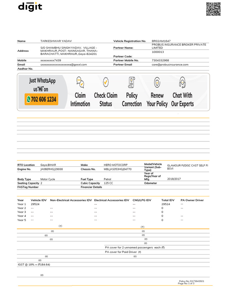BR02AM1647 | PDF | Insurance | Civil Law (Legal System)
