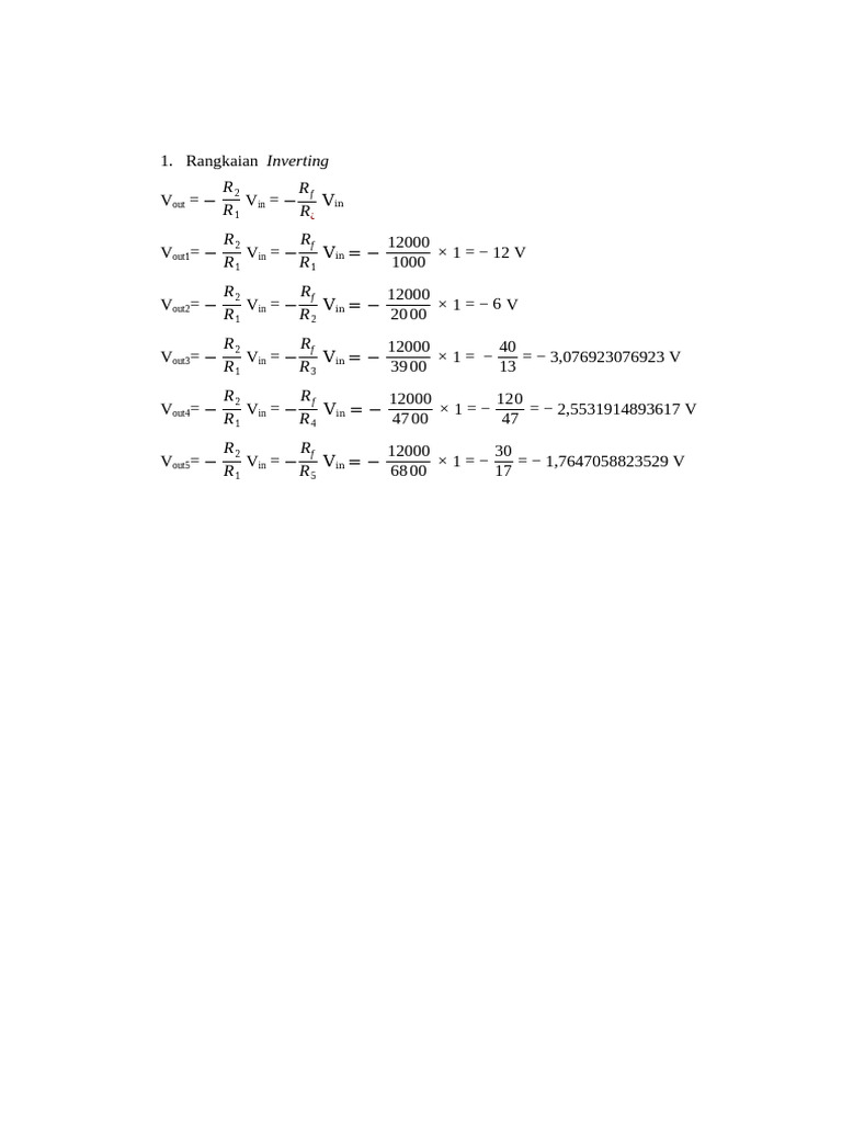 Rangkaian Inverting | PDF