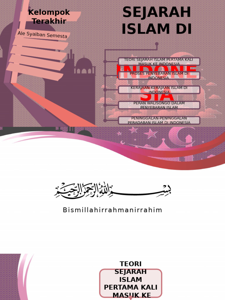 Presentasi Sejarah Islam Di Indonesia R | PDF | Agama & Spiritualitas