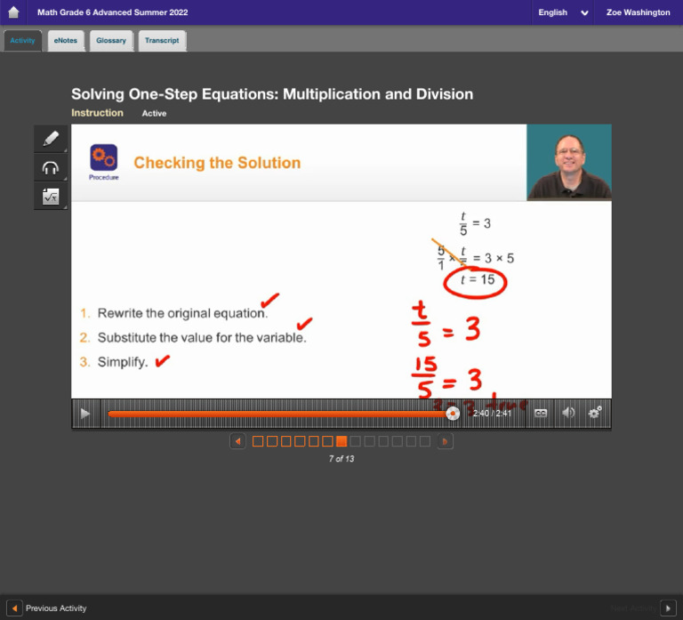 Math Grade 6 Advanced Summer 2022 - Edgenuity - Com 181 | PDF