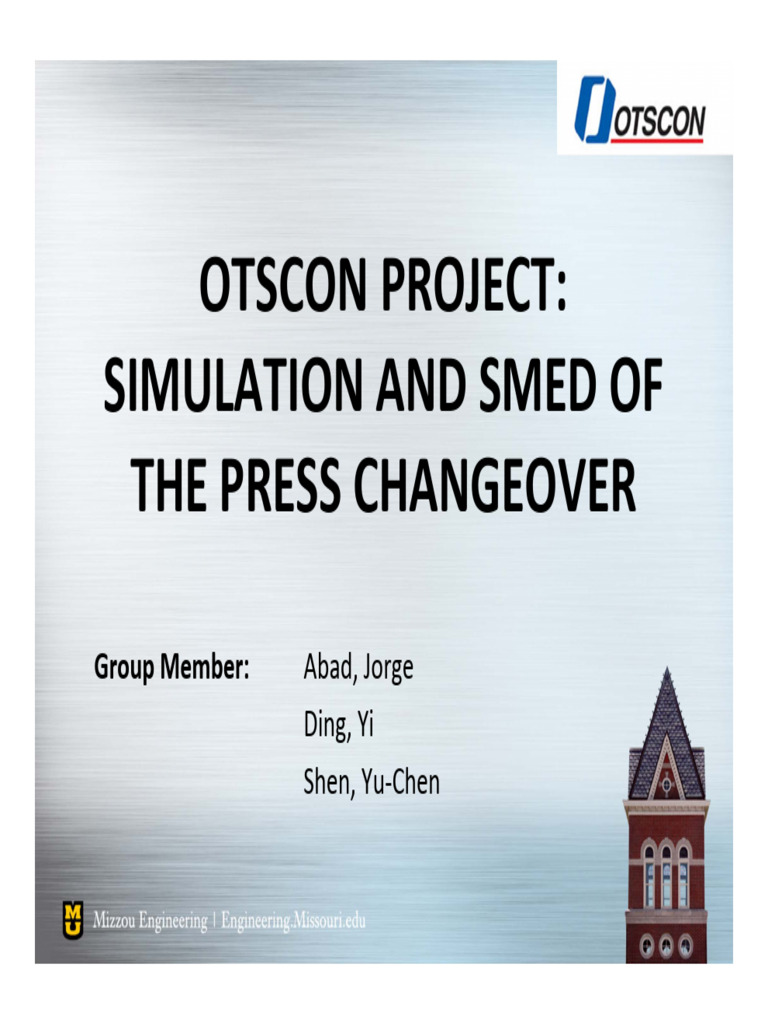 SMED Simulation-Project-Otscon - PPTX | PDF