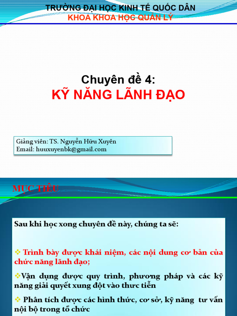 Ky Nang Lanh Dao | PDF