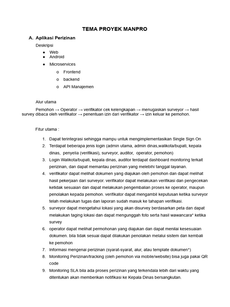 Tema Proyek Manpro | PDF